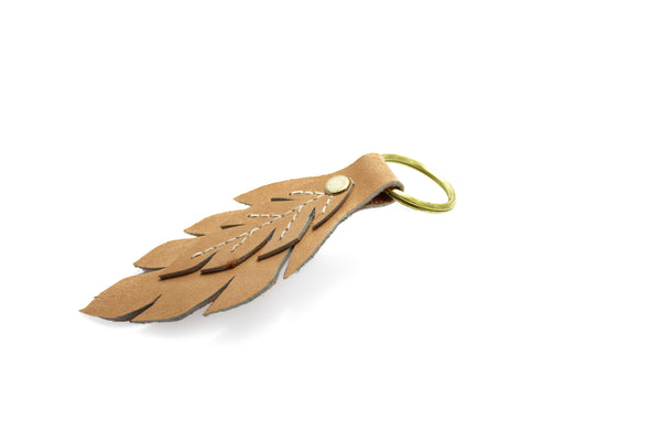 Leather Leaf Keychain - 'Round the Mountain Artisan Network at the ...